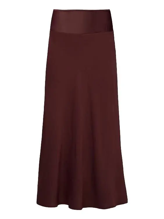 WeWoreWhat Midi Chiffon Cutout Skirt - Merlot