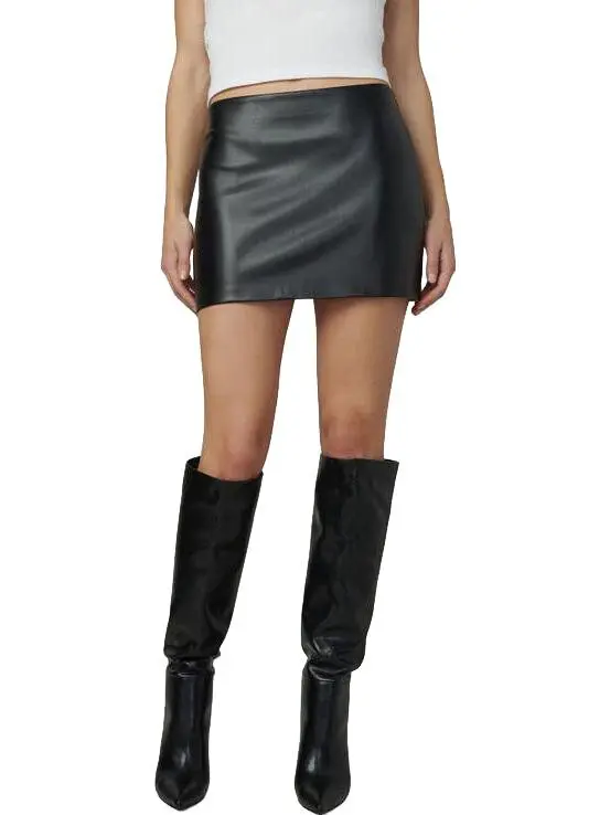 Joe's Jeans Faux Leather Mini Skirt - Black