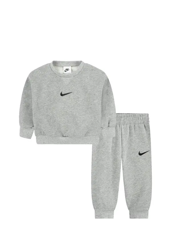Nike Essential Fleece Crewneck Sweatshirt & Joggers Set - Dark Grey Heather