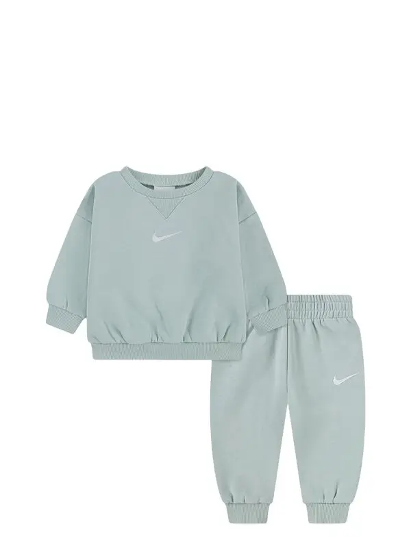 Nike Essential Fleece Crewneck Sweatshirt & Joggers Set - Mica Green Heather