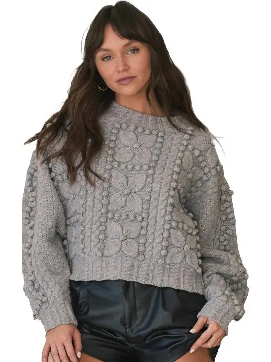 BTB LOS ANGELES Simone Sweater - Grey
