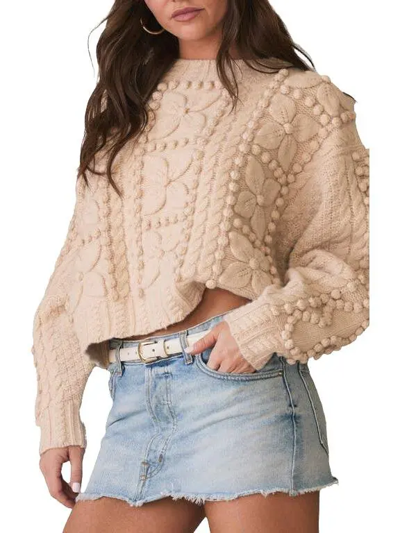 BTB LOS ANGELES Simone Sweater - Ivory