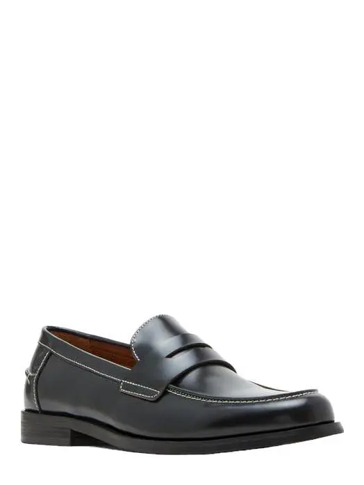 Steve Madden Natan Leather Loafer - Black Leat