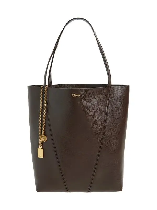 Chloé Spin Leather Tote - Kohl Brown