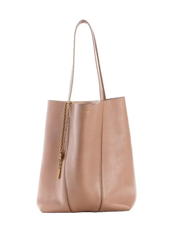 Chloé Spin Leather Tote - Woodrose