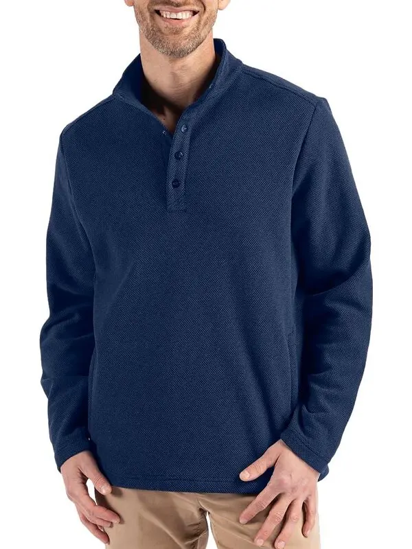 Cutter & Buck Hunts Point Fleece Snap Pullover - Navy Blue