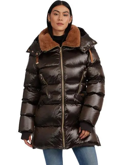 Pajar Lyra Channel Quilted Puffer Jacket - Dark Oak