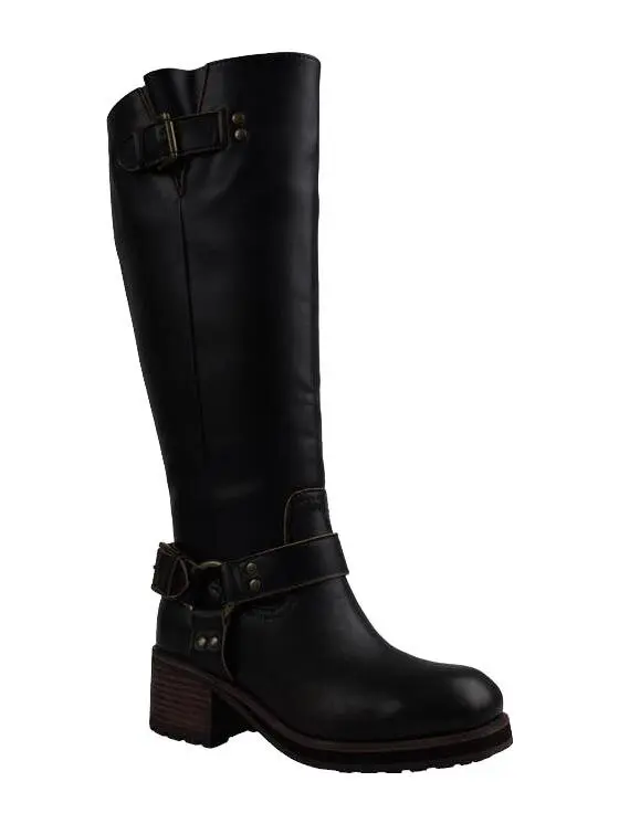 CANDIE'S Reecee Knee High Boots - Brown Leather