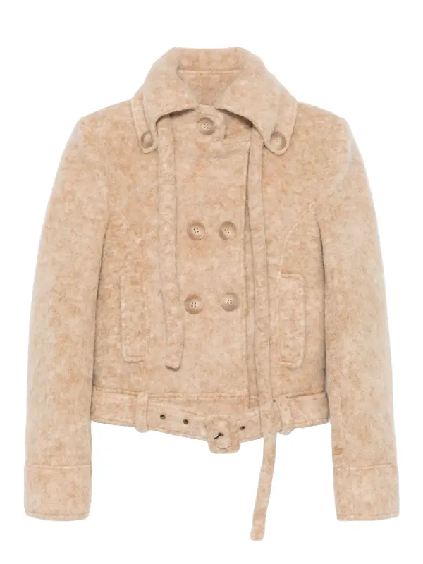 Ottolinger High Collar Double-breasted Jacket - Neutrals