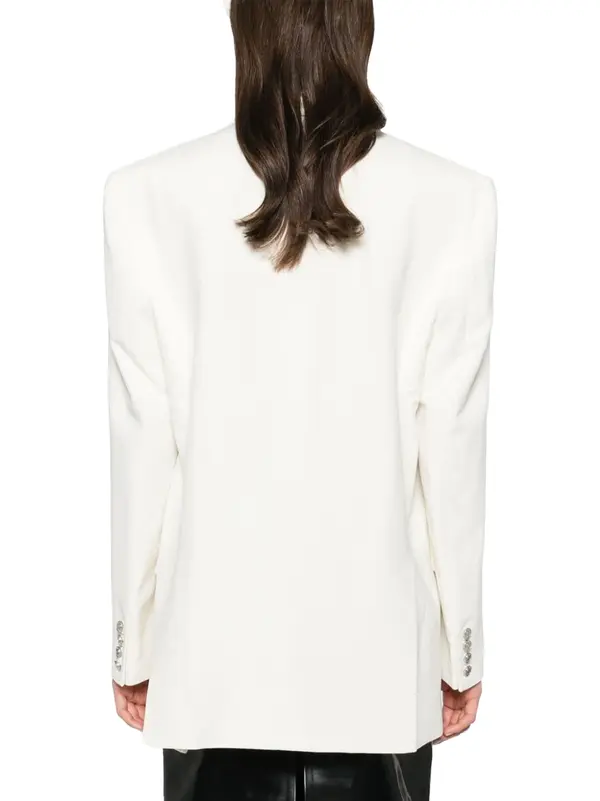 MUGLER Double-breasted Blazer - White