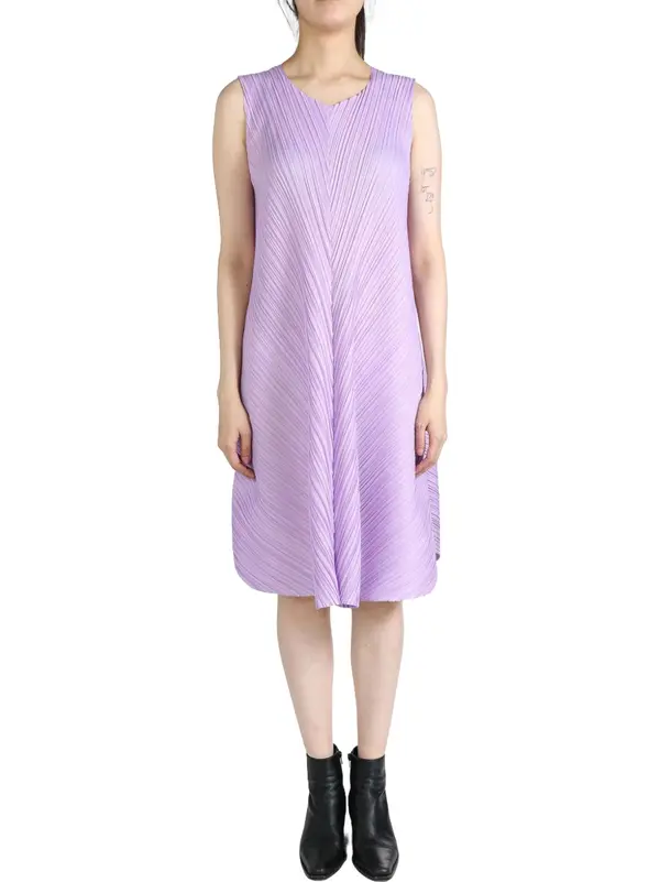 Issey Miyake Mellow Pleats Dress - Purple