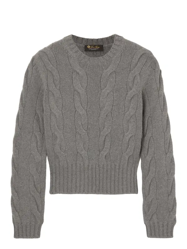 Loro Piana Cable-knit Cashmere Sweater - Gray