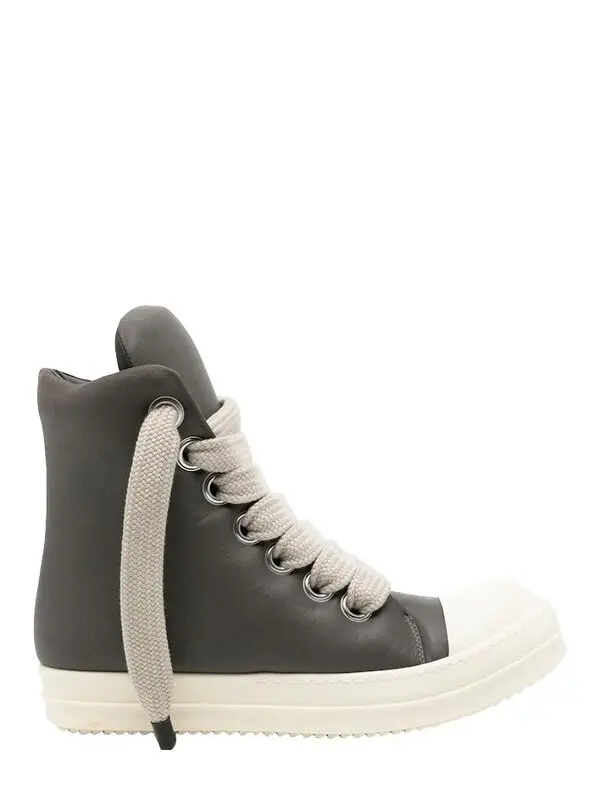 Rick Owens Jumbo Lace Padded Ramones High-top Sneakers - Dark Dust/milk