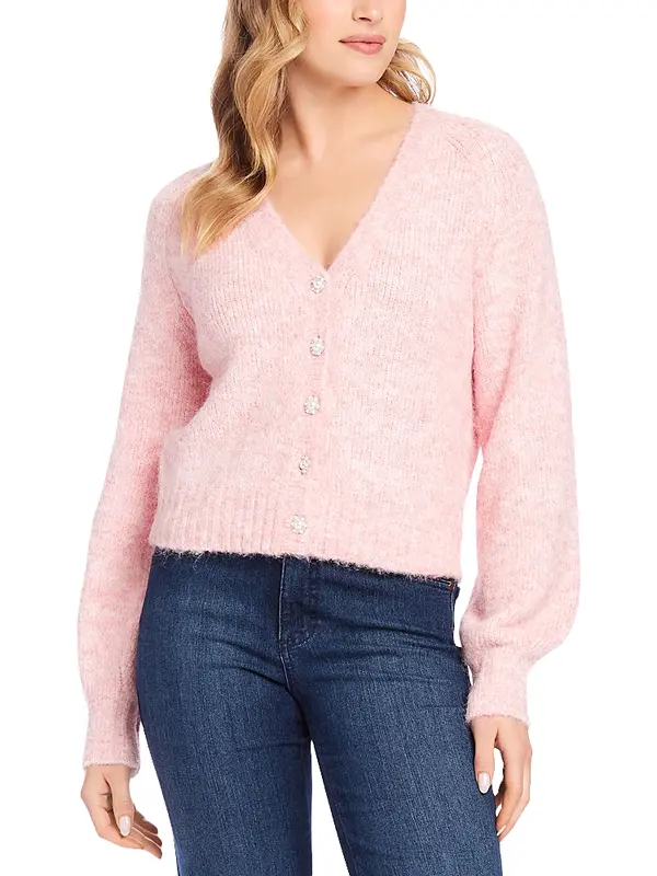 Karen Kane Button Cardigan - Pink