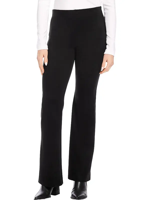 Karen Kane Faux Suede Bootcut Pants - Black