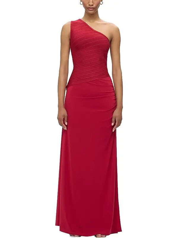 Herve Leger Camellia Gown - Cherry