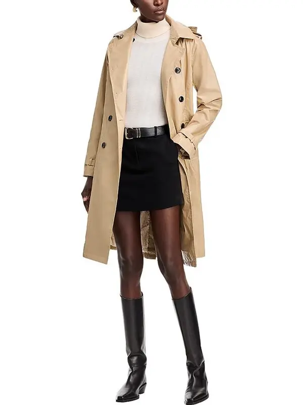 Jane Post Double Breasted Liner Trench Coat - Tan