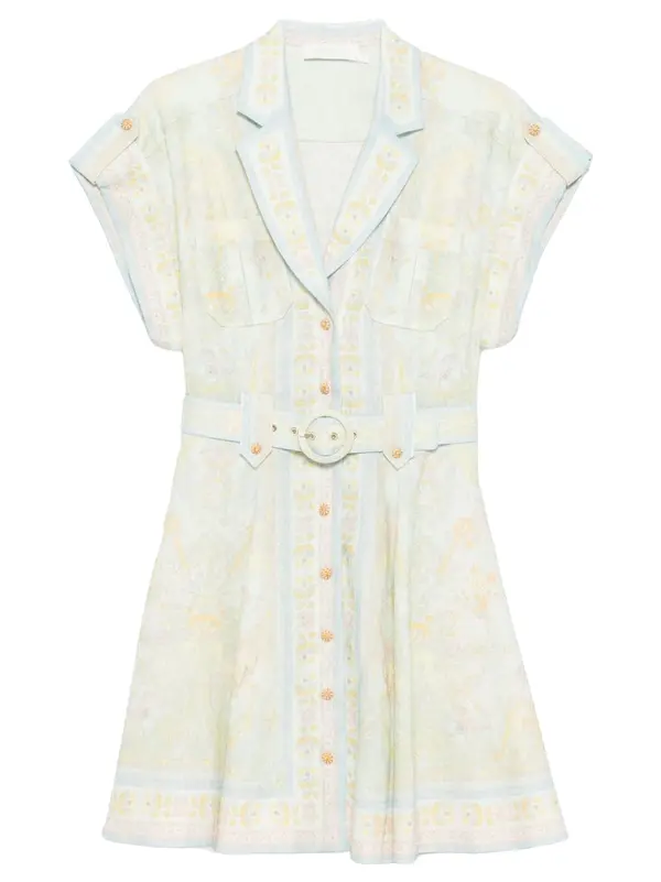 Zimmermann Acacia Mini Dress - Green