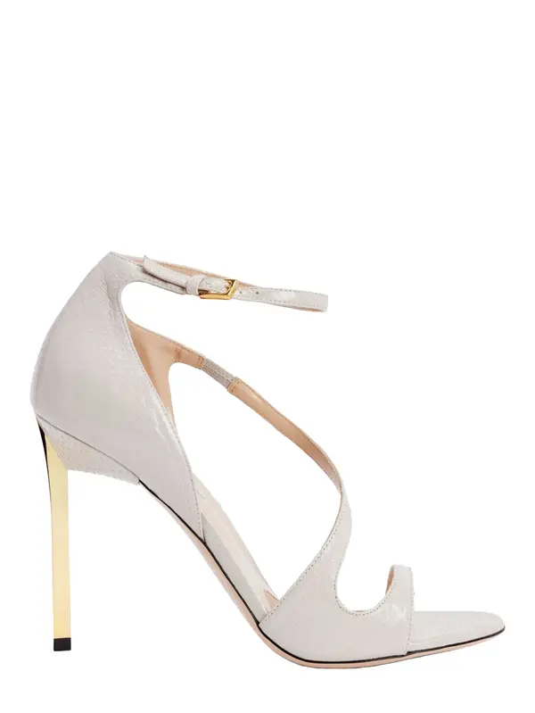 TOM FORD 110mm Leather Sandals - Grey