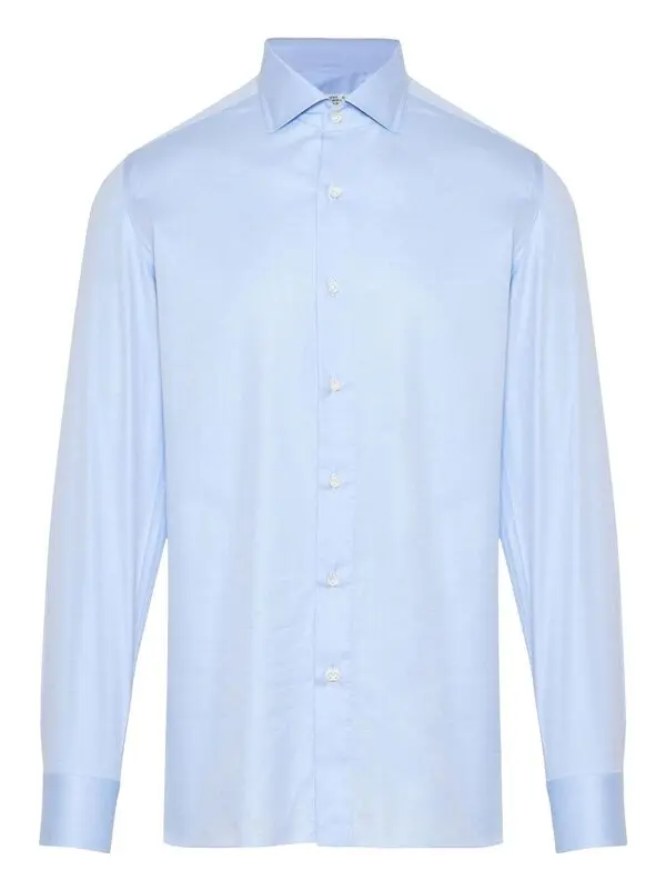 LUIGI BORRELLI Cotton Shirt - Blue