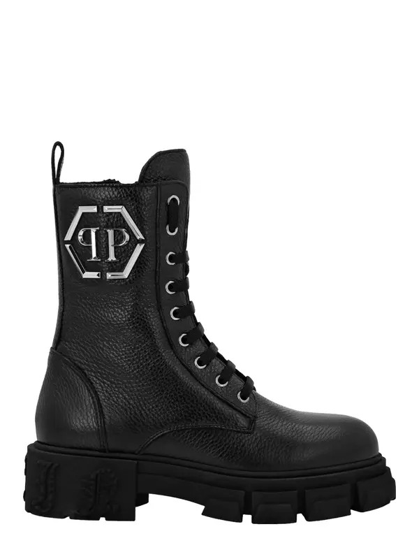 Philipp Plein Logo-plaque Boots - Black