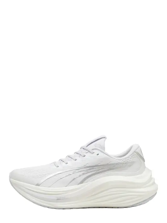 PUMA Magmax Nitroâ¢ Road Running Sneakers - White- Silver