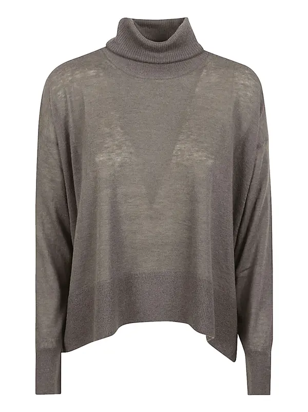 CT PLAGE Cashmere High Neck Sweater - Kaki