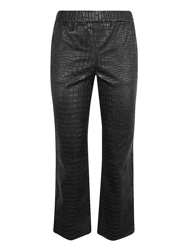 ENES Leather Trousers - Black