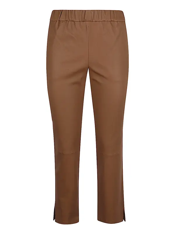 ENES Leather Trousers - Camel