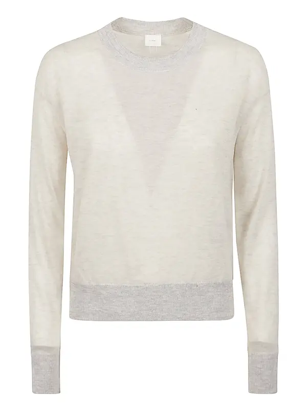 CT PLAGE Cashmere Crewneck Sweater - Grey