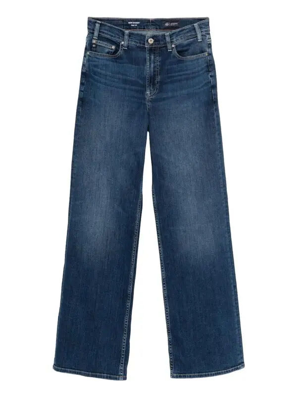 Ag Baggy Wide Denim Jeans - Blue