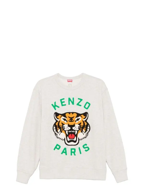 Kenzo Lucky Tiger Cotton Sweatshirt - Grey