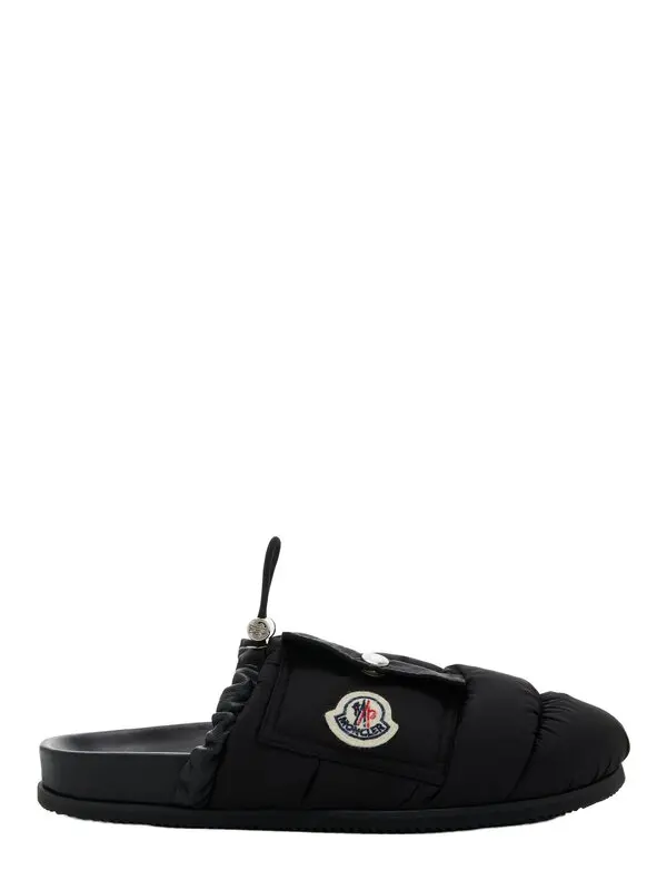 Moncler Mon Padded Nylon Mules - Black
