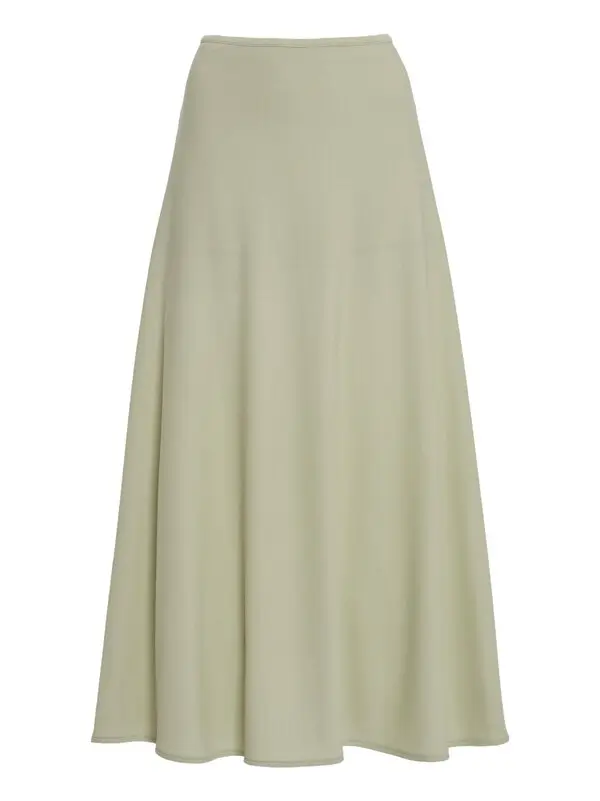 JIL SANDER Compact-knit Jersey Midi Skirt - Green