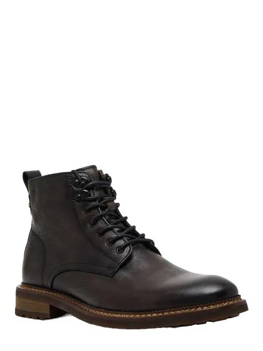 Steve Madden Noby Leather Lace-up Boots - Grey