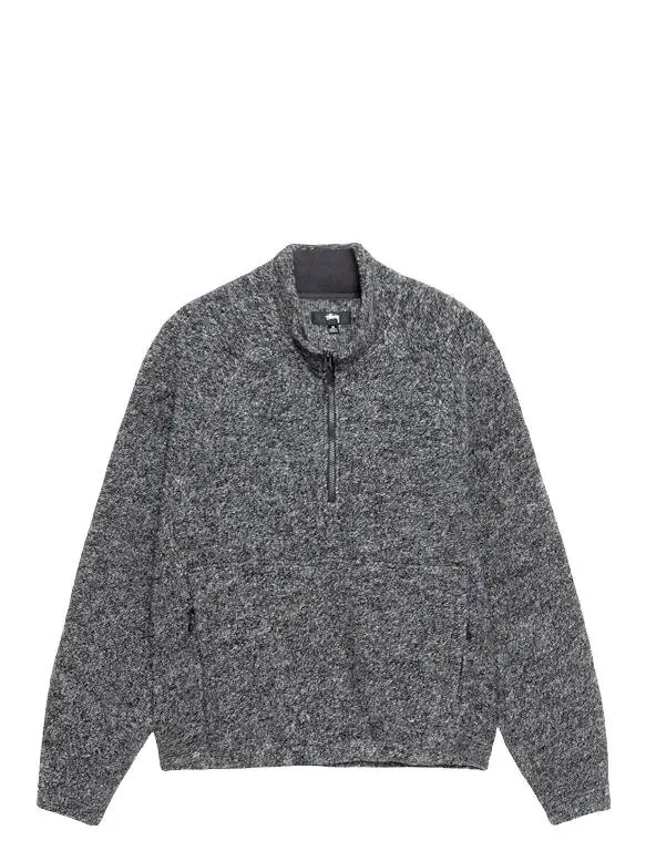 StÜssy Wool Blend Sherpa Mock Neck - Black