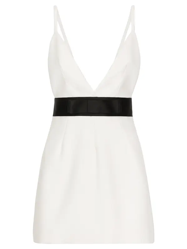 Dolce & Gabbana Short Woolen Mini Dress - White