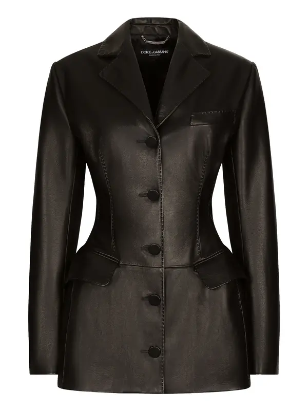 Dolce & Gabbana Calfskin Turlington Jacket - Black