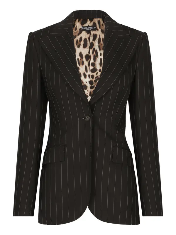 Dolce & Gabbana Single-breasted Pinstripe Turlington Jacket - Multicolor
