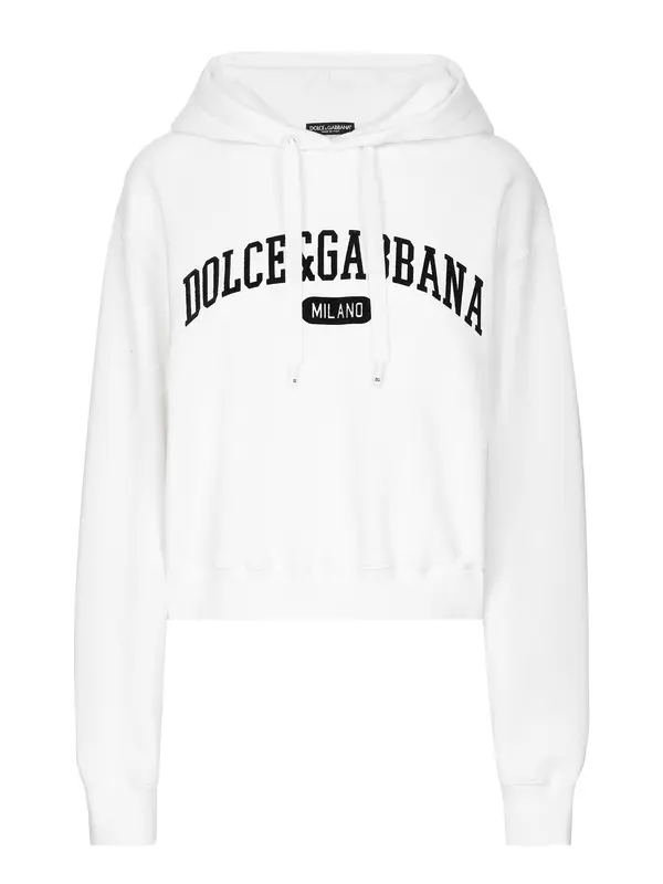 Dolce & Gabbana Cotton Jersey Hoodie - White