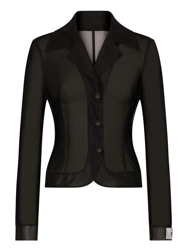 Dolce & Gabbana Single-breasted Marquisette Jacket - Black