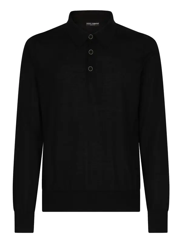 Dolce & Gabbana Extra-fine Cashmere Polo-shirt - Black