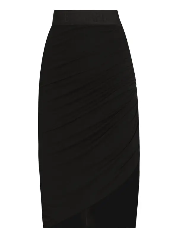 Dolce & Gabbana Asymmetrical Jersey Skirt - Black