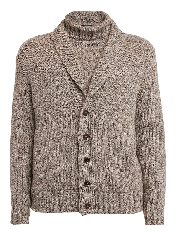 Zegna Oasi Cashmere Cardigan Jacket - Dk Brw Sld