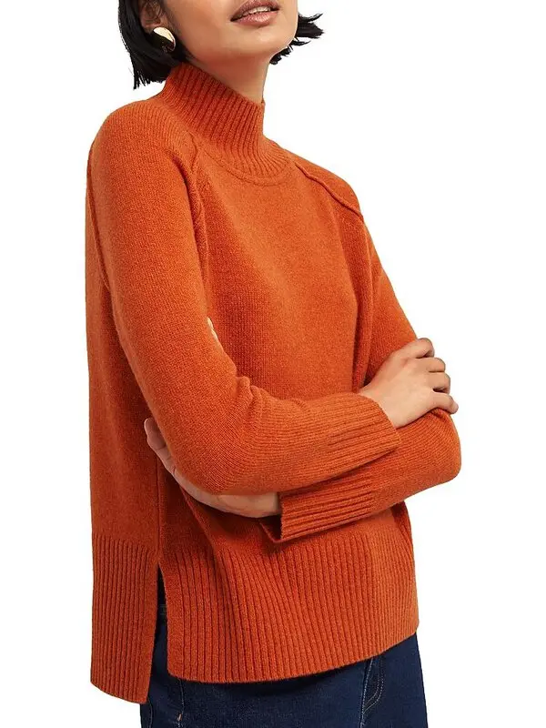 HOBBS LONDON Lorraine Turtleneck Sweater - Burnt Orange