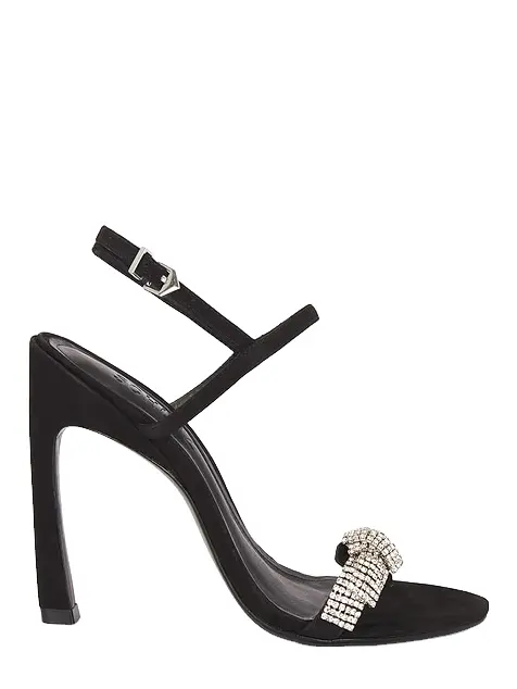 Schutz Pearl Embellished Sandals - Black
