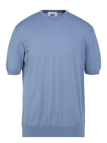 Alpha Studio Cotton Knit Sweater - Blue