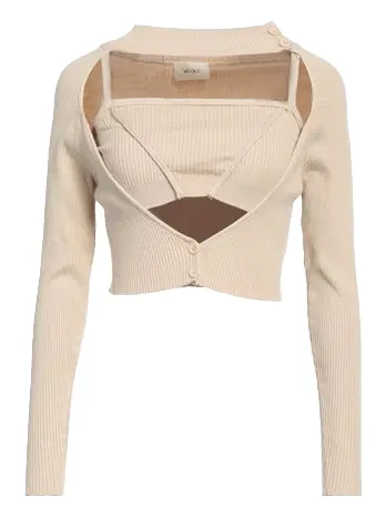 VICOLO Sweater Ecovero Viscose, Polyester - Beige