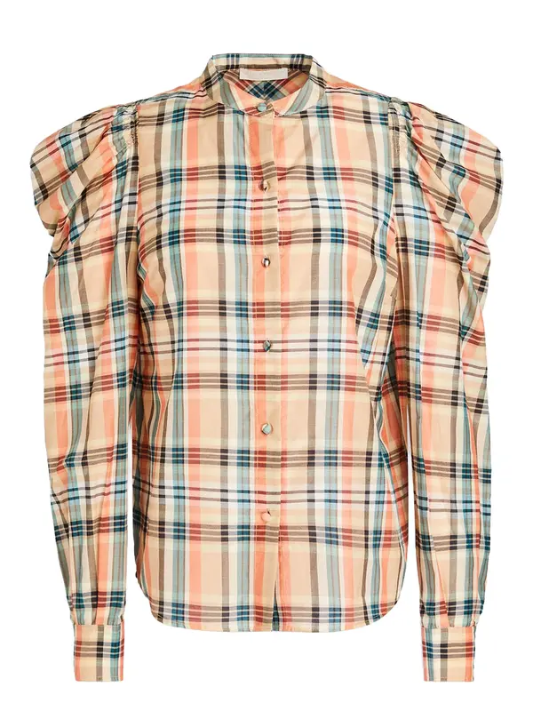 Ulla Johnson Langley Checked Blouse - Beige