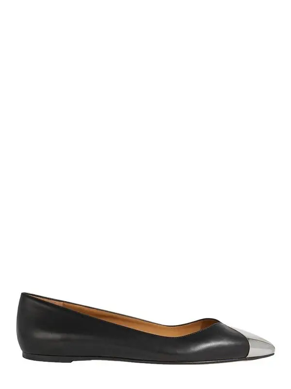 Isabel Marant Arsan Embellished Leather Flats - Black